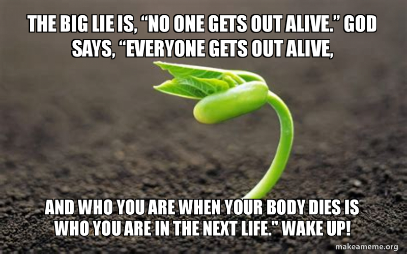 The big lie is, â€œno one gets out alive.â€ God says, â€œEveryone gets ...