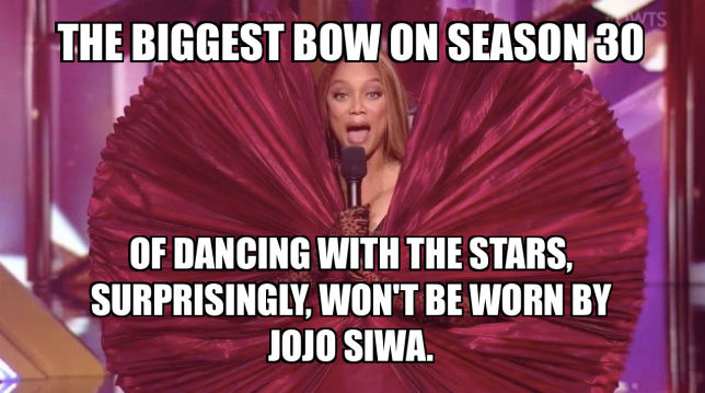 the biggest bow on season 30 of dancing with the stars, surprisingly ...