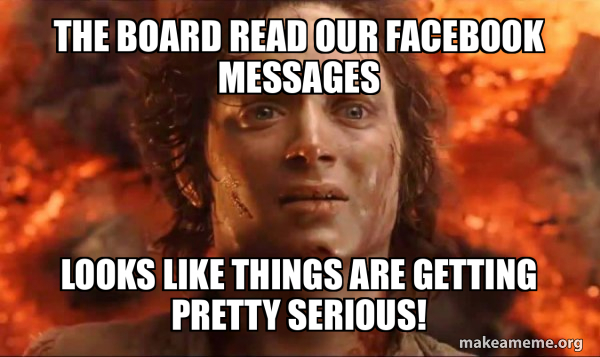 The Board read our Facebook messages Looks like things are getting ...