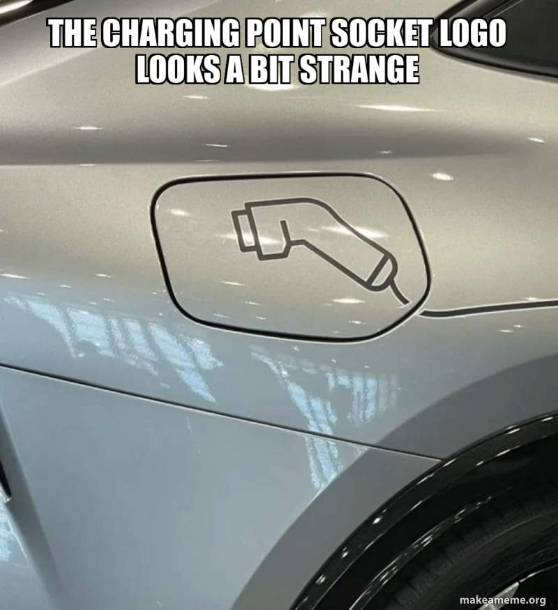 The charging point socket logo looks a bit strange Meme Generator