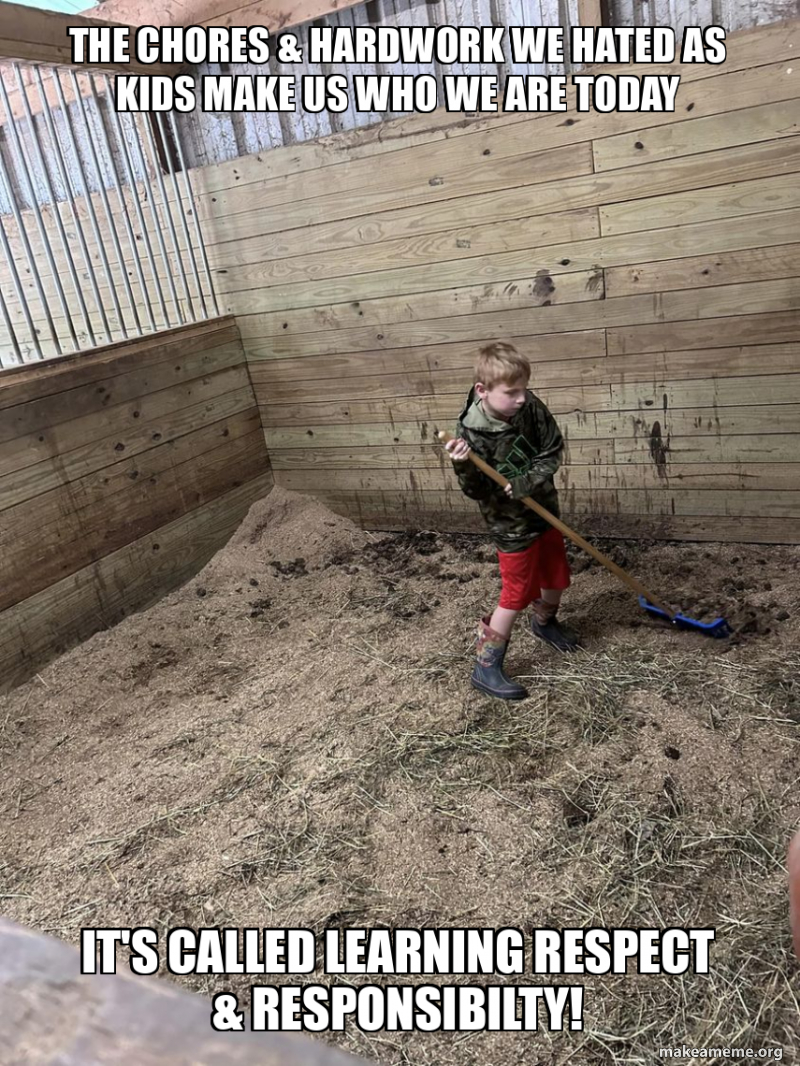 the chores & hardwork we hated as kids make us who we are today It's ...