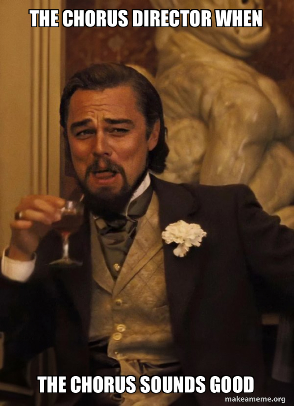 The chorus director when the chorus sounds good - Leonardo DiCaprio ...