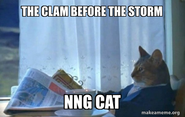 The Clam before the storm NNG Cat - Sophisticated Cat Meme Generator