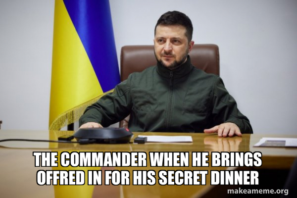 the commander when he brings offred in for his secret dinner ...