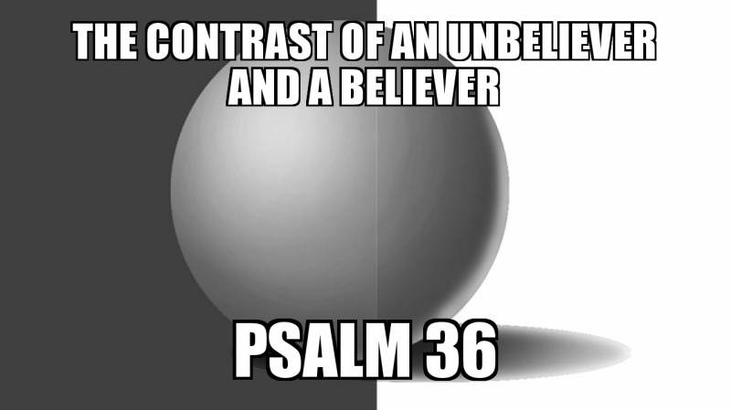 the contrast of an unbeliever and a believer psalm 36 Meme Generator