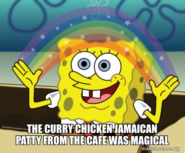 the curry chicken jamaican patty from the cafe was magical - Rainbow ...