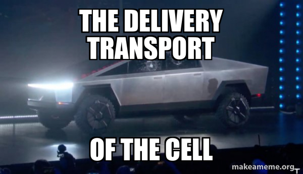 The delivery transport of the cell - Tesla Truck Meme Generator