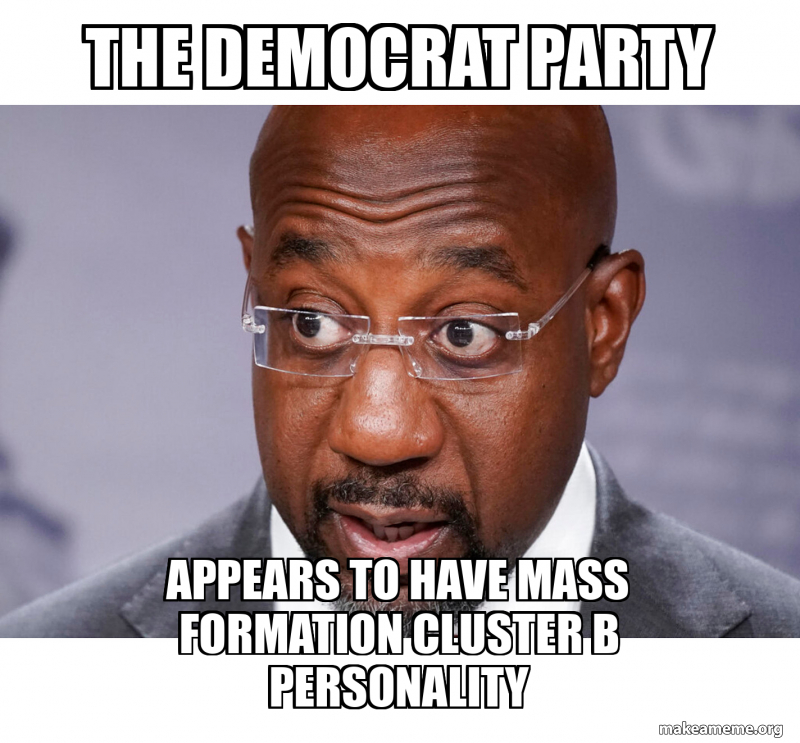 The DEMOCRAT PARTY APPEARS TO HAVE MASS FORMATION CLUSTER B PERSONALITY ...