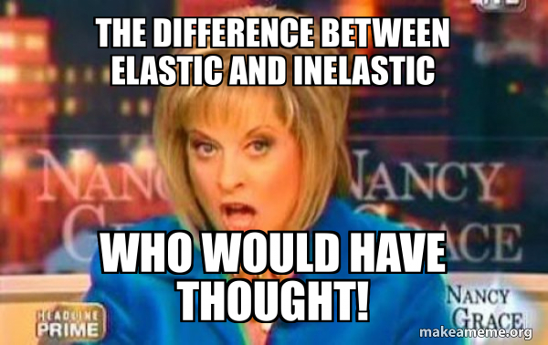 The difference between elastic and inelastic Who would have thought ...