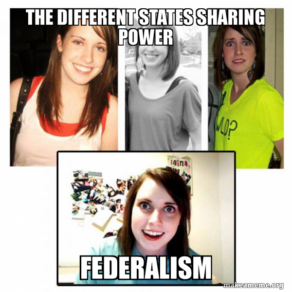 The different states sharing power FEDERALISM - OAG's Overly Attached ...