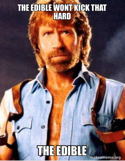 The edible wont kick that hard The edible Meme Generator