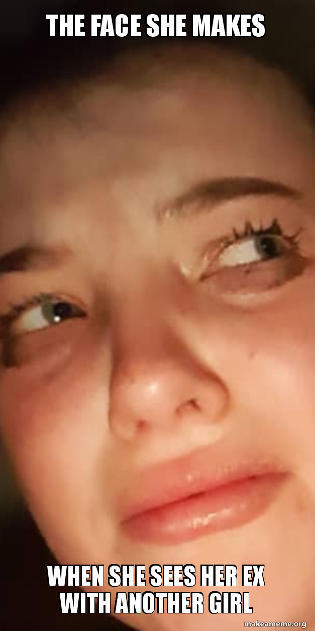 the face she makes when she sees her ex with another girl Meme Generator