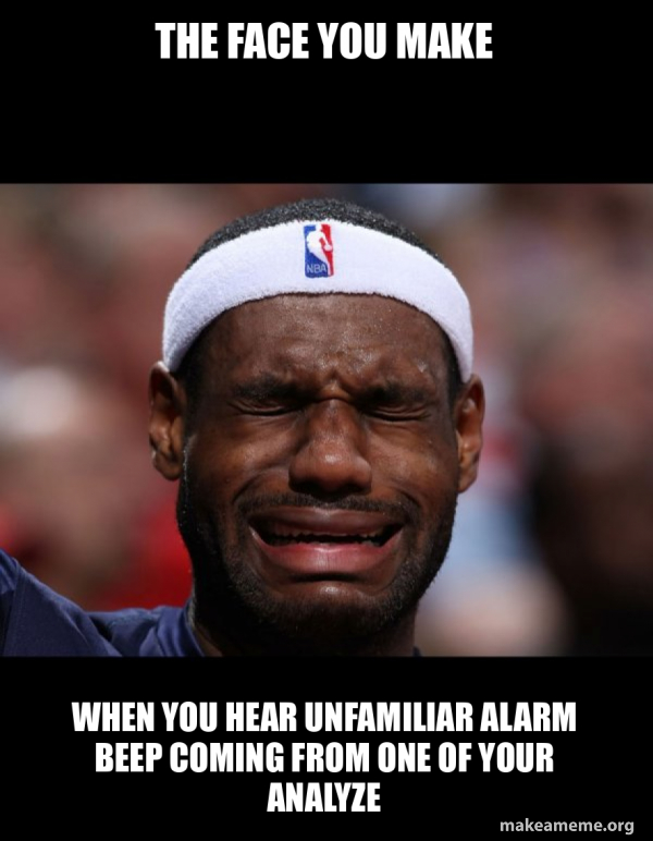The face you make When you hear unfamiliar alarm beep coming from one ...