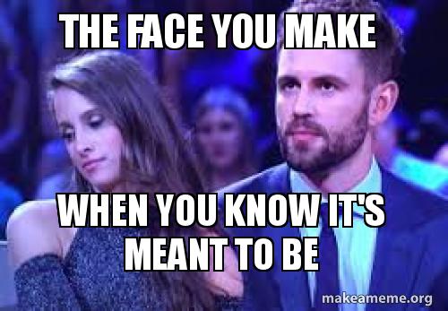 The face you make when you know it's meant to be Meme Generator
