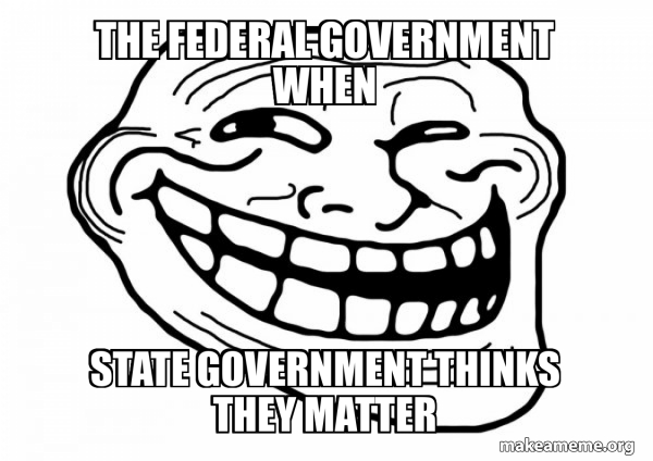 THE FEDERAL GOVERNMENT WHEN STATE GOVERNMENT THINKS THEY MATTER ...