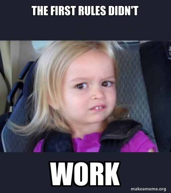 the first rules didn't work - Side-Eyes Chloe Meme Generator