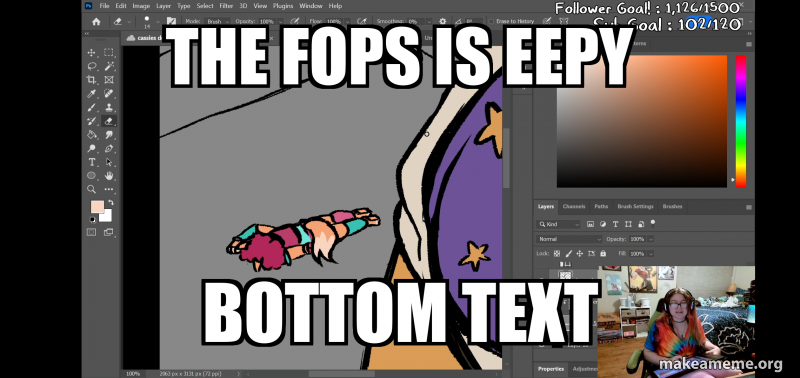 THE FOPS IS EEPY BOTTOM TEXT Meme Generator