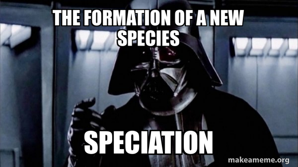 the formation of a new species Speciation - Darth Vader - Choke Meme ...
