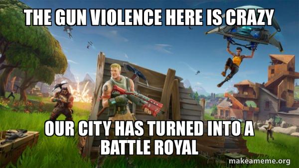 The gun violence here is crazy our city has turned into a battle royal ...