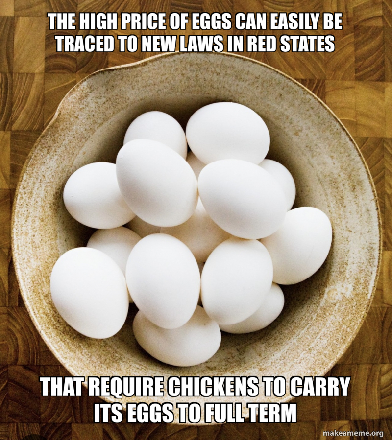 The high price of eggs can easily be traced to new laws in red states ...