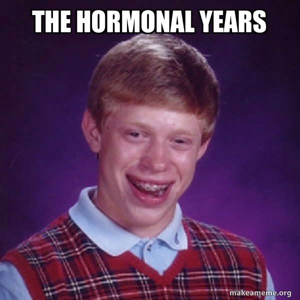 The Hormonal years - Bad Luck Brian Meme Generator