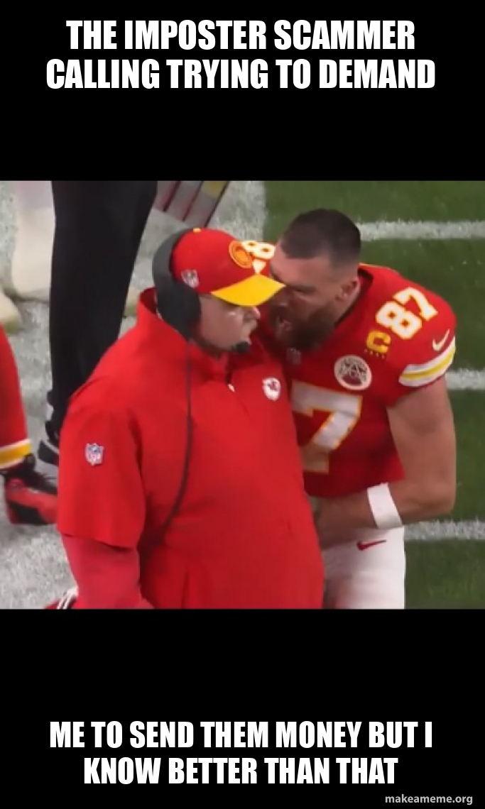 the imposter scammer calling trying to demand me to send them money but ...