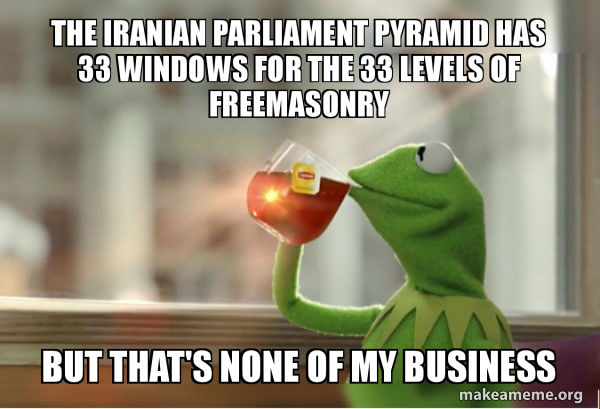 The Iranian Parliament Pyramid has 33 windows for the 33 levels of ...
