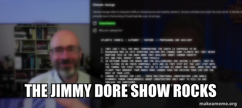 THE JIMMY DORE SHOW ROCKS Meme Generator