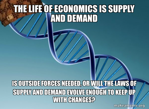 The life of economics is supply and demand Is outside forces needed, or ...
