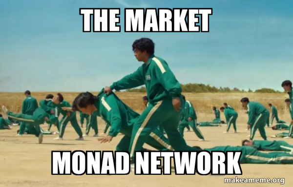 The market Monad network - Squid Game Ali Holding Seong Meme Generator