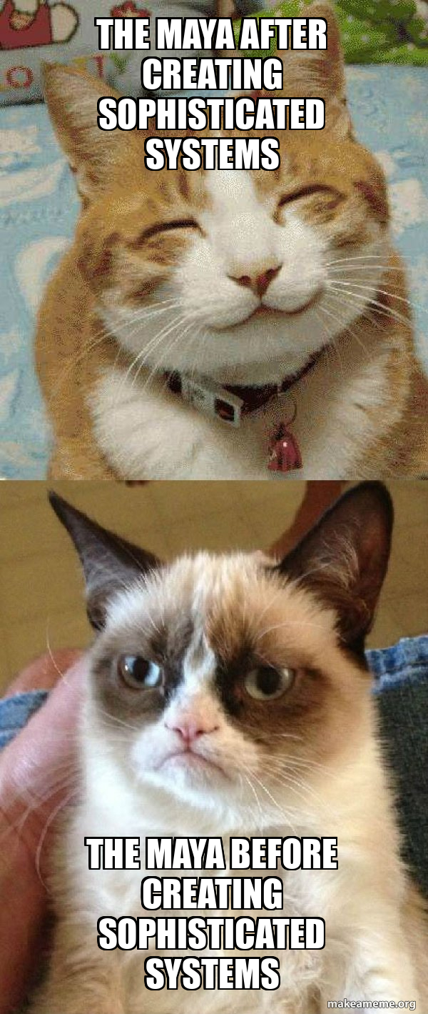 The Maya after creating sophisticated systems The Maya before creating ...