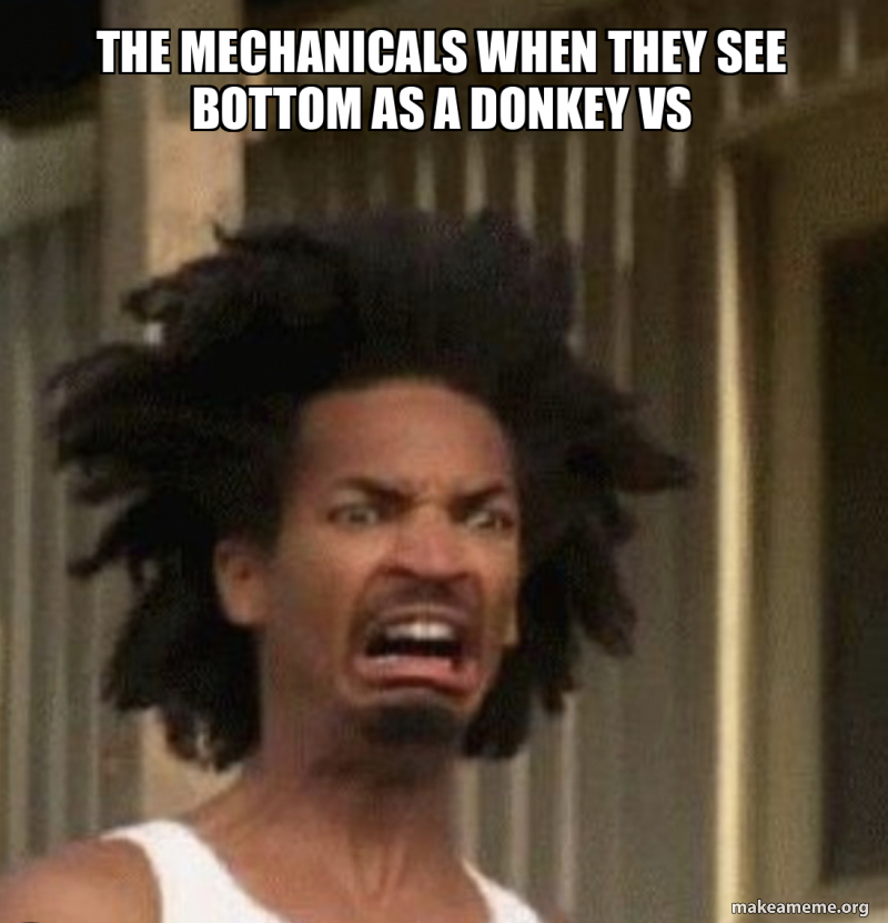 The Mechanicals when they see bottom as a donkey vs Meme Generator