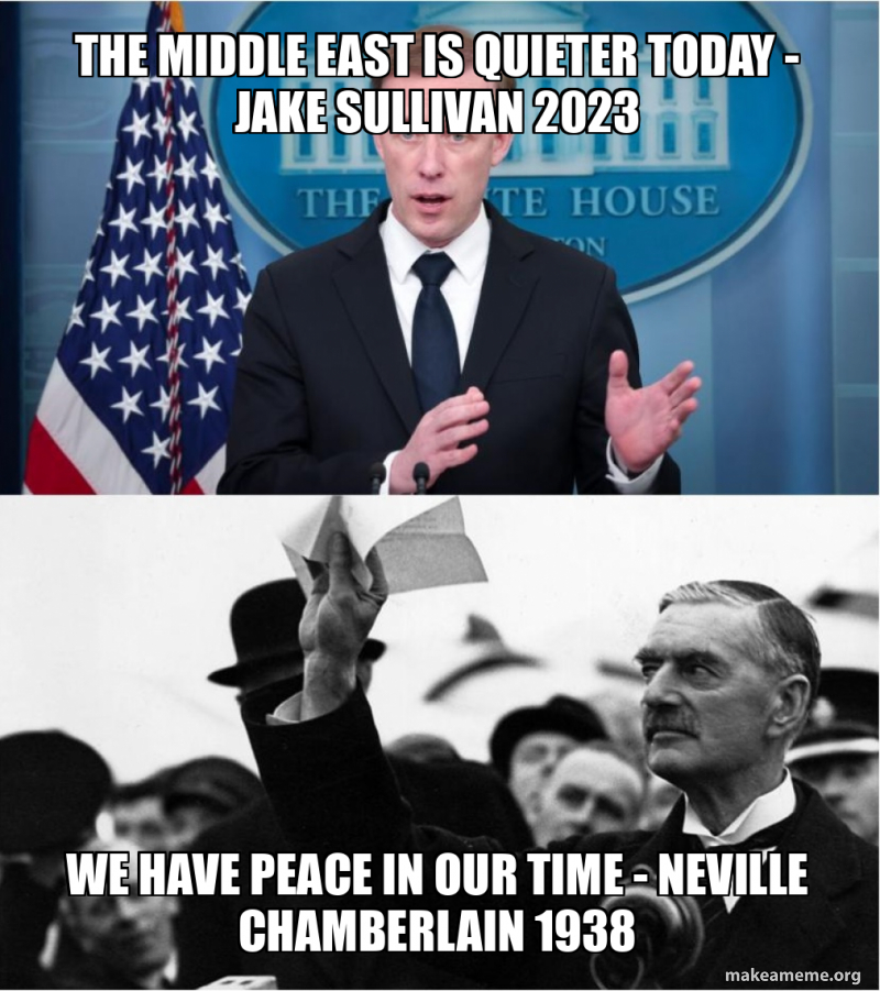 the middle east is quieter today - jake sullivan 2023 we have peace in ...