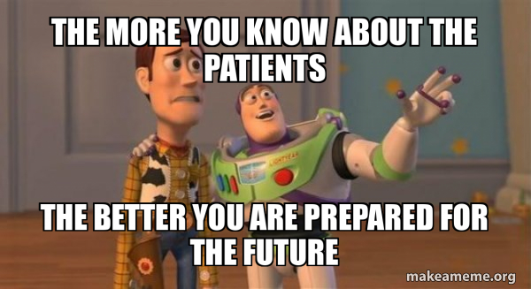 The more you know about the patients The better you are prepared for ...