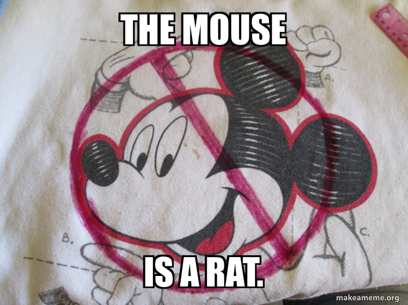 the mouse is a rat. Meme Generator