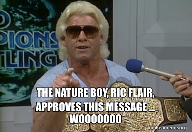 The nature boy, ric flair, approves this message ... wooooooo Meme ...