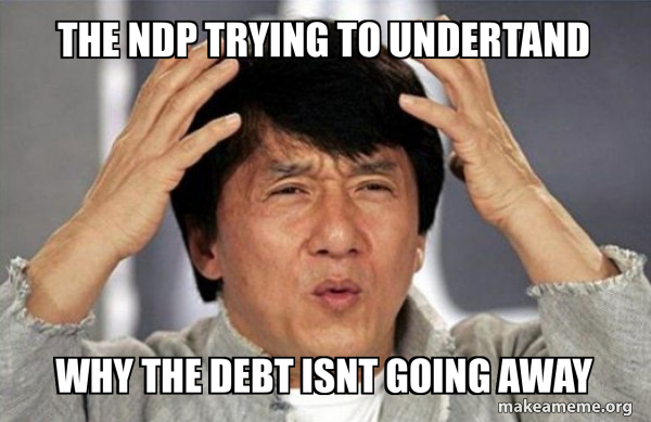 the ndp trying to undertand why the debt isnt going away - Jackie Chan ...