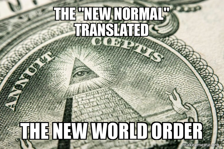 the "new normal" translated the new world order Meme Generator