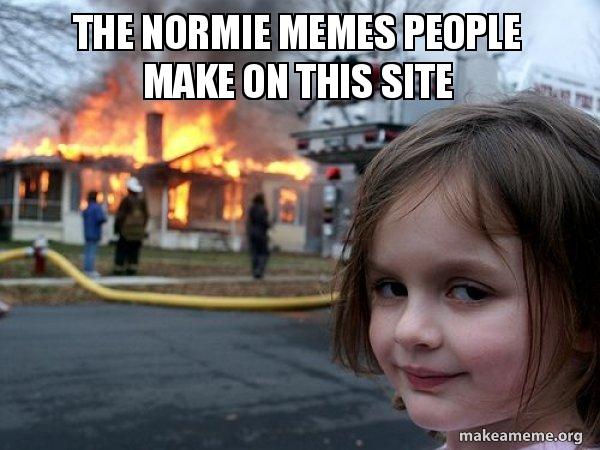 the normie memes people make on this site - Disaster Girl Meme Generator
