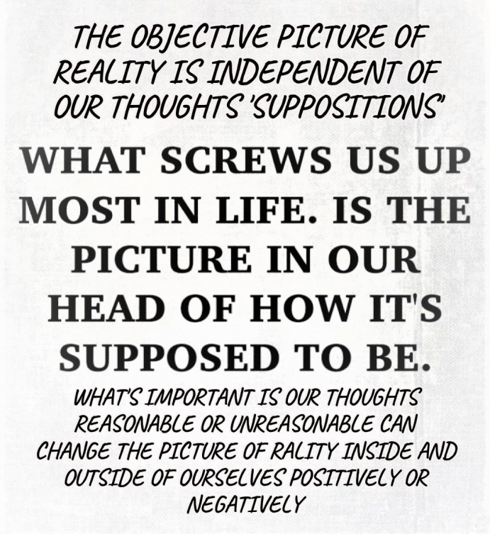 the objective picture of reality is independent of our thoughts ...