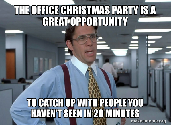 the office christmas party is a great opportunity to catch up with ...