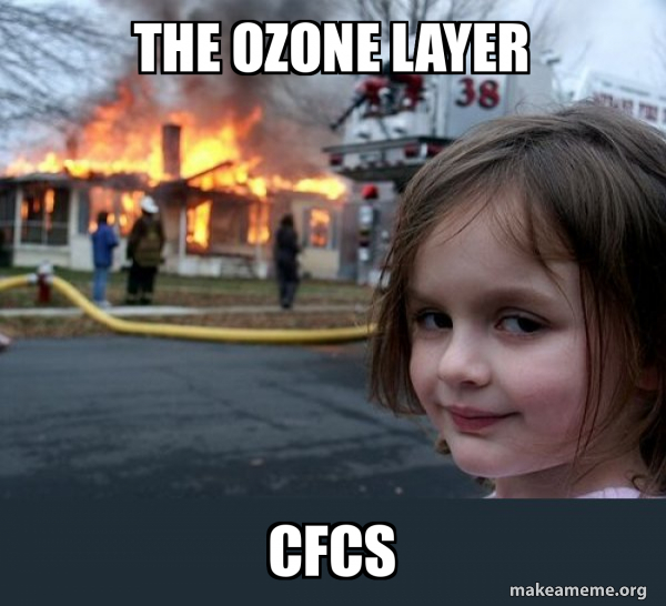 The Ozone Layer CFCs - Disaster Girl Meme Generator