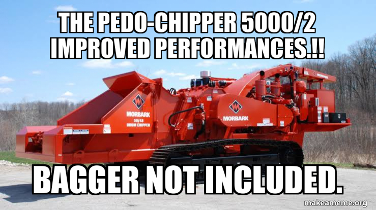 The pedo-chipper 5000/2 improved PERFORMANCES.!! Bagger not included ...