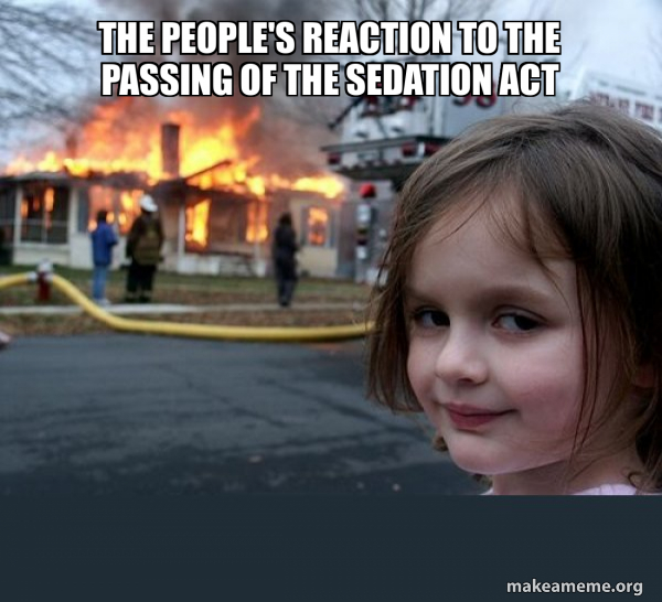 The people's reaction to the passing of the Sedation act - Disaster ...