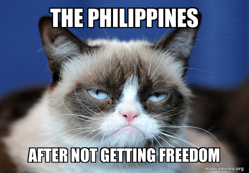 the philippines after not getting freedom Meme Generator