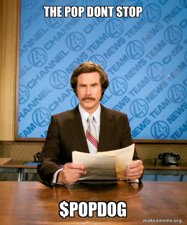 THE POP DONT STOP $POPDOG - Breaking News Meme Generator