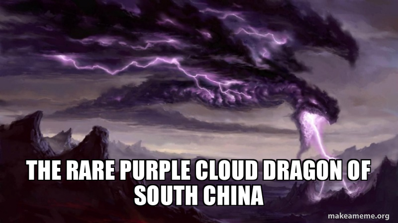 The RARE PURPLE CLOUD DRAGON OF South China Meme Generator