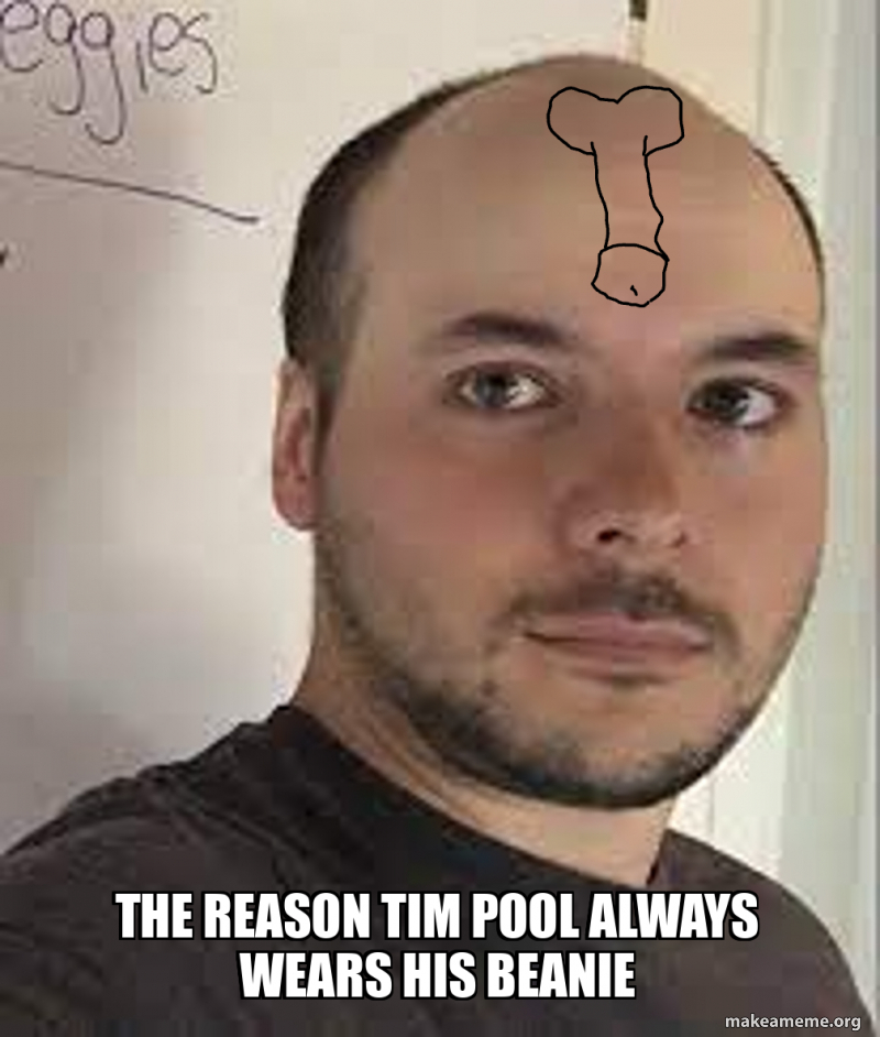the reason tim pool always wears his beanie Meme Generator