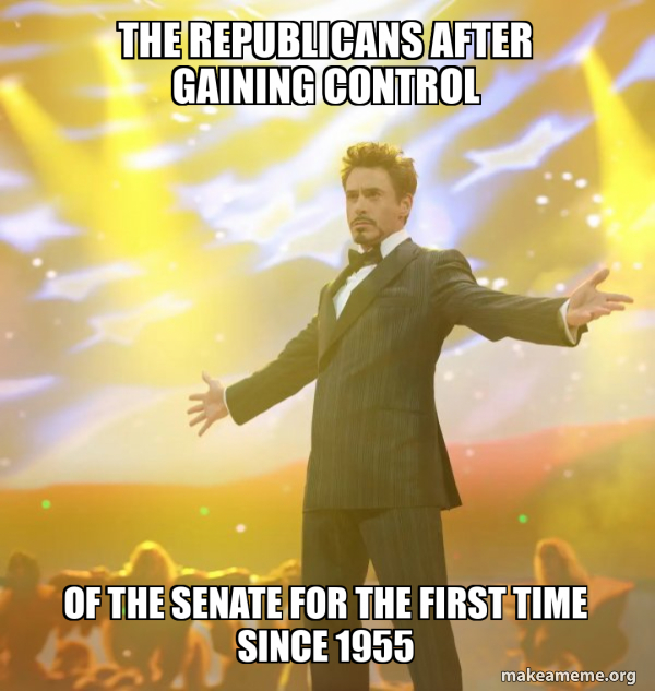 the republicans after gaining control of the Senate for the first time ...