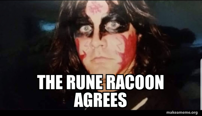 The Rune Racoon Agrees Meme Generator